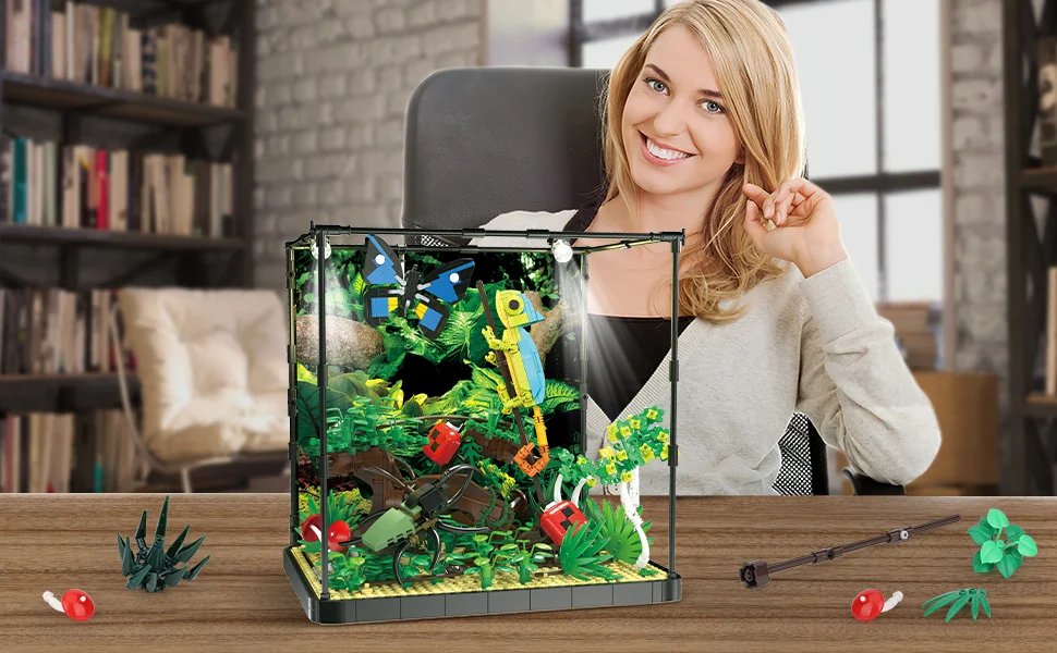 NON LEGO DECOOL - TROPICAL RAIN FOREST 7021 1358 pcs + Đèn - Chính hãng giá rẻ TPHCM - Saigon Brick