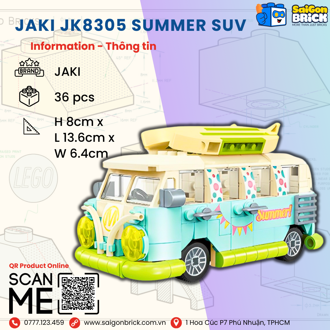 NON LEGO JAKI JK8305 - SUMMER SUV - XE TẢI MÙA HÈ - LEGO CHÍNH HÃNG GIÁ ...